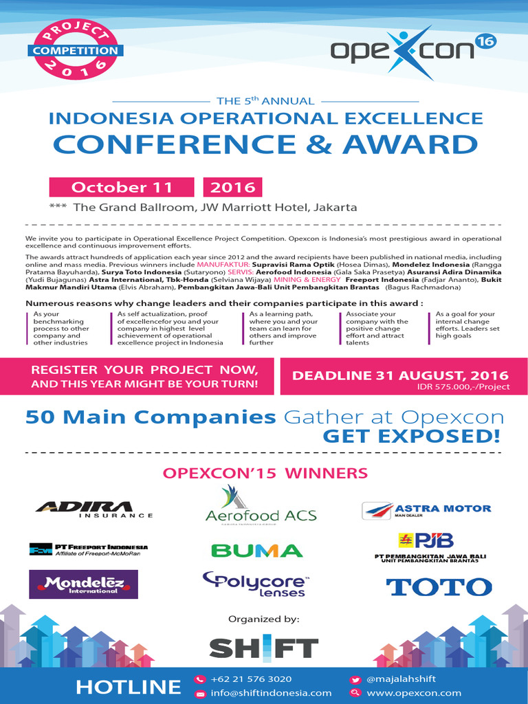 Indonesia Operational Excellence Awards 2016 | PDF