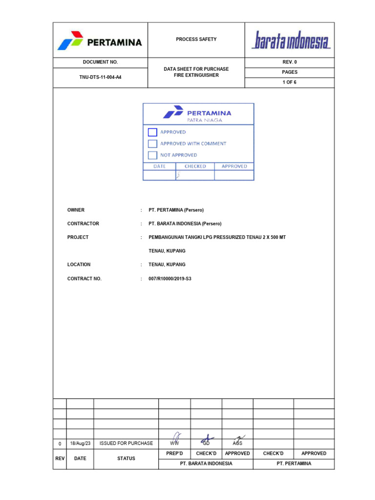 Data Sheet Fire Extinguisher | PDF | Materials