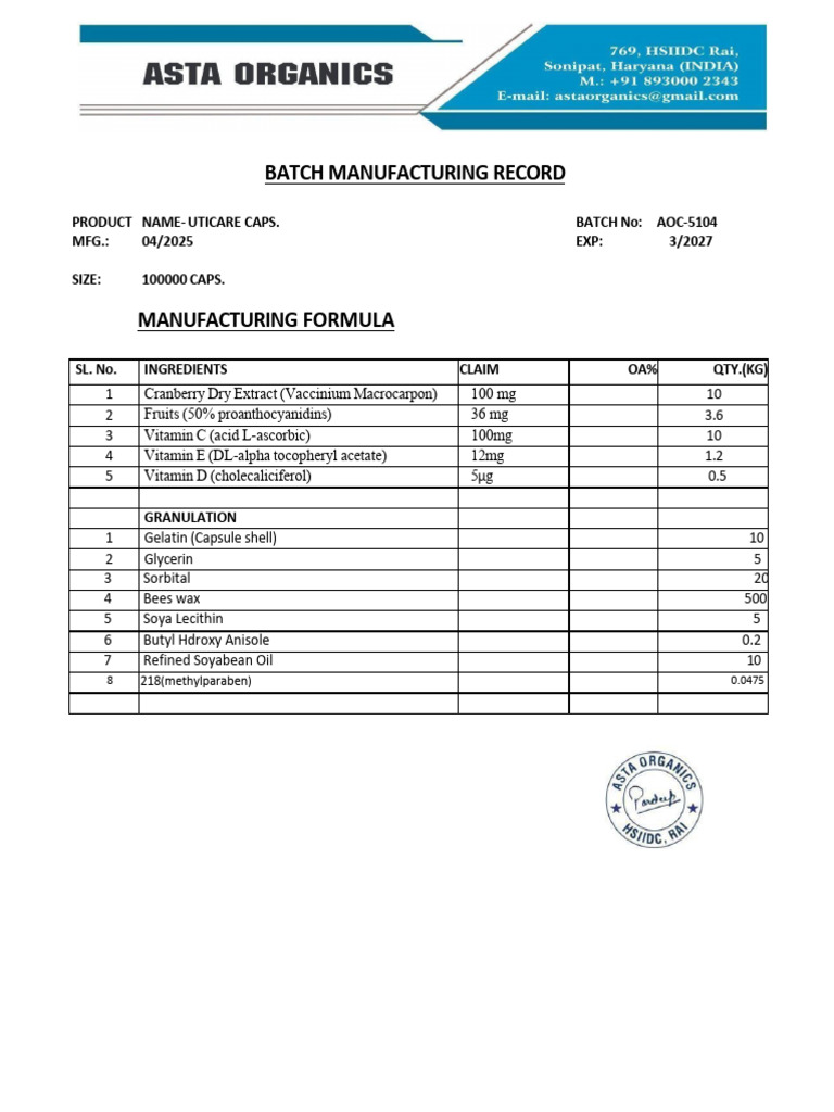 UTICARE BMR 22july | PDF