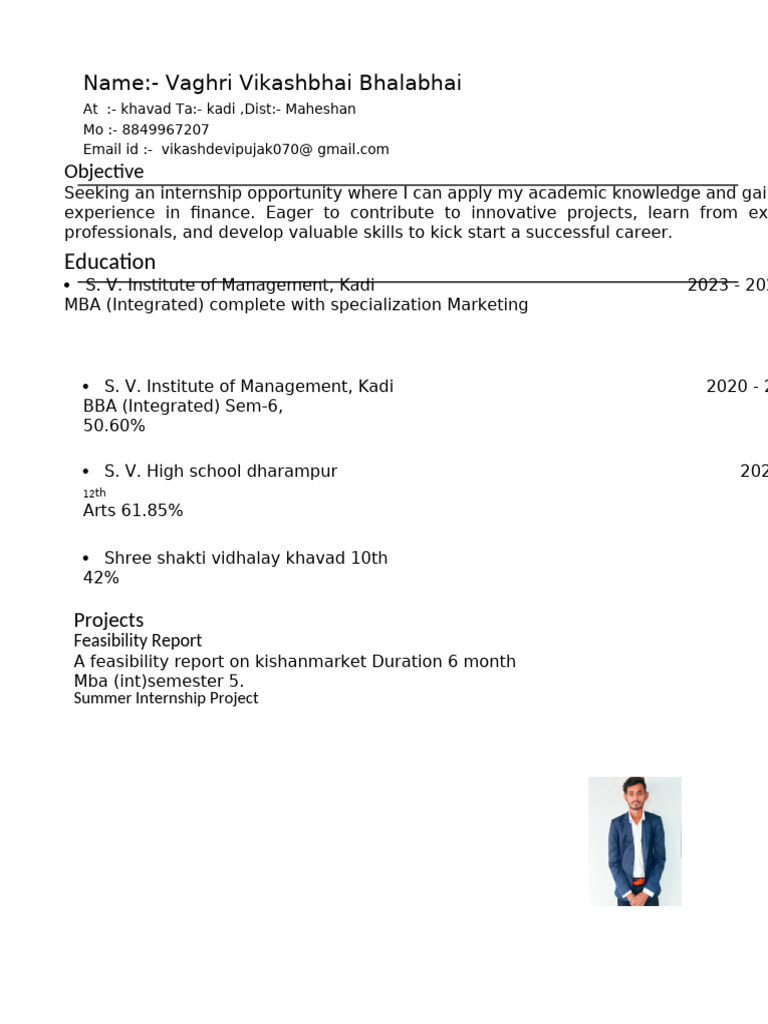 Vikash Dantani Resume | PDF