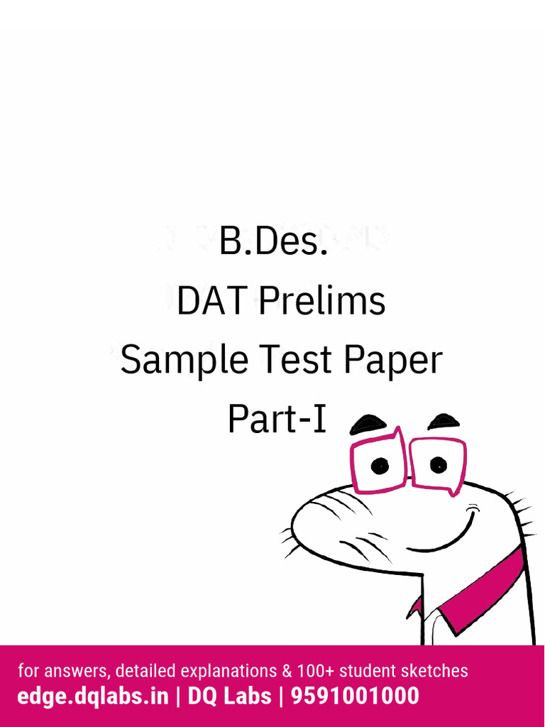 NID 2025 DAT Prelims Sample Paper | PDF | Design