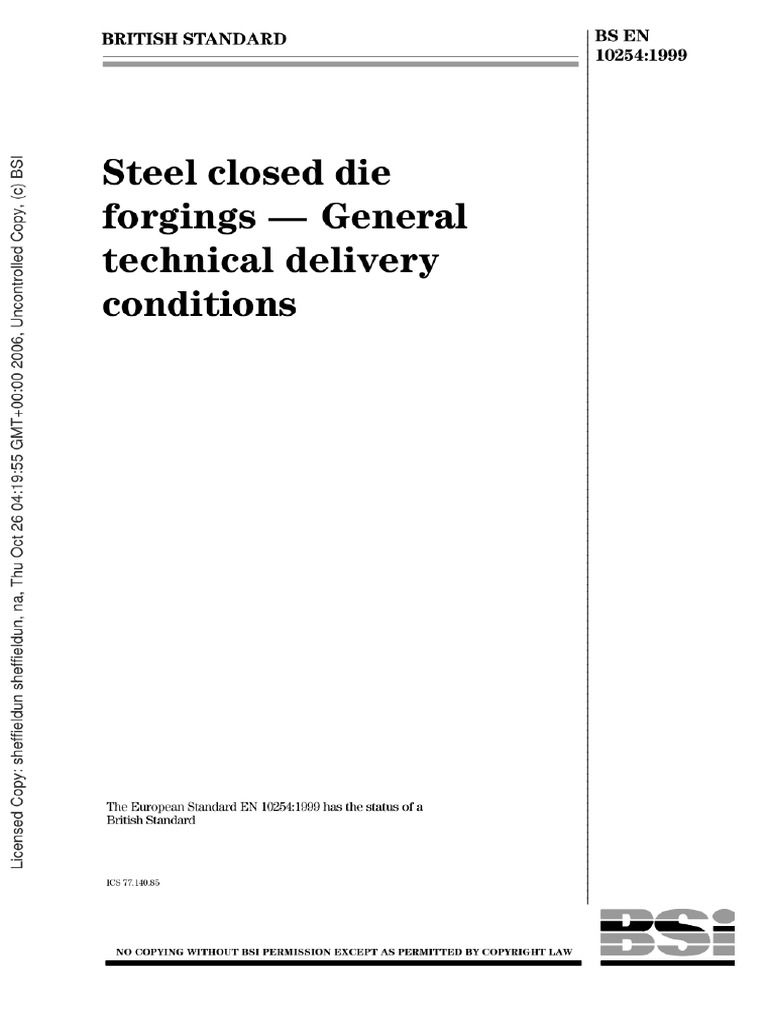 BS en 10254-1999 | PDF