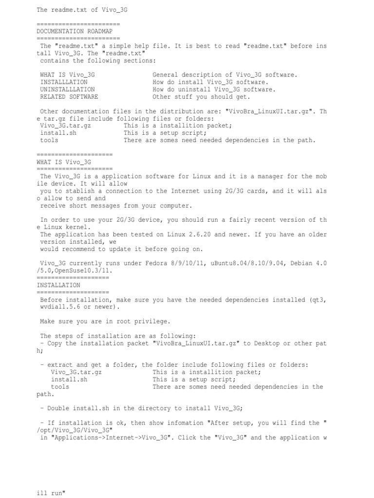 Readme | PDF | Installation (Computer Programs) | Linux