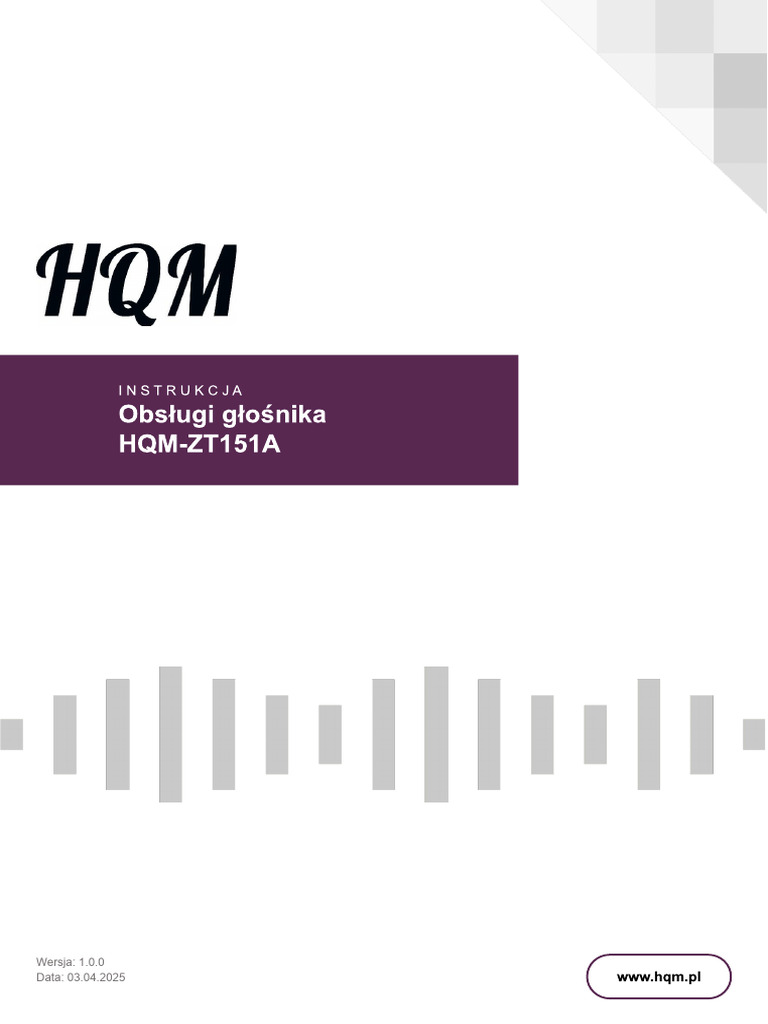Instrukcja HQM Zt151a | PDF