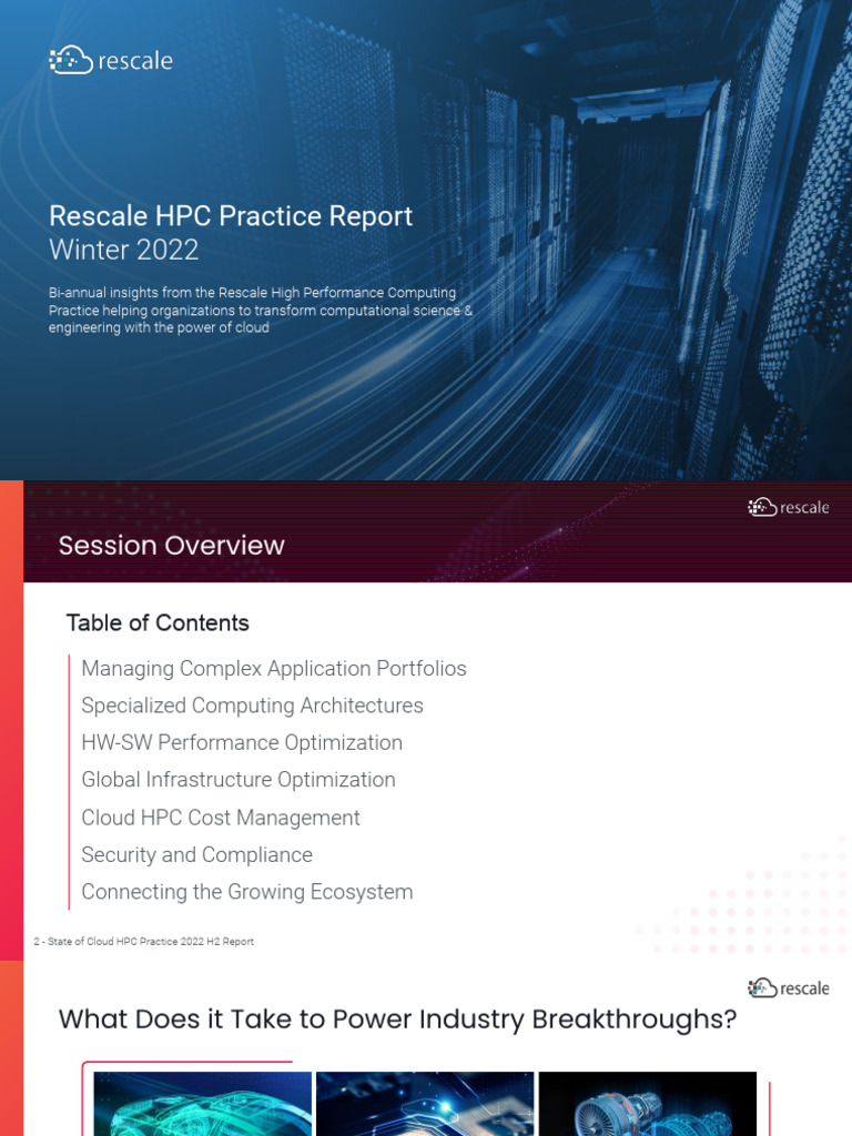 Rescale HPC Practice Report Winter H2 2022 | PDF | Cloud Computing | Supercomputer