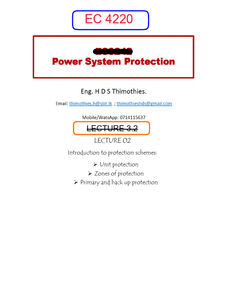 Electrical Protection Schemes Overview | PDF