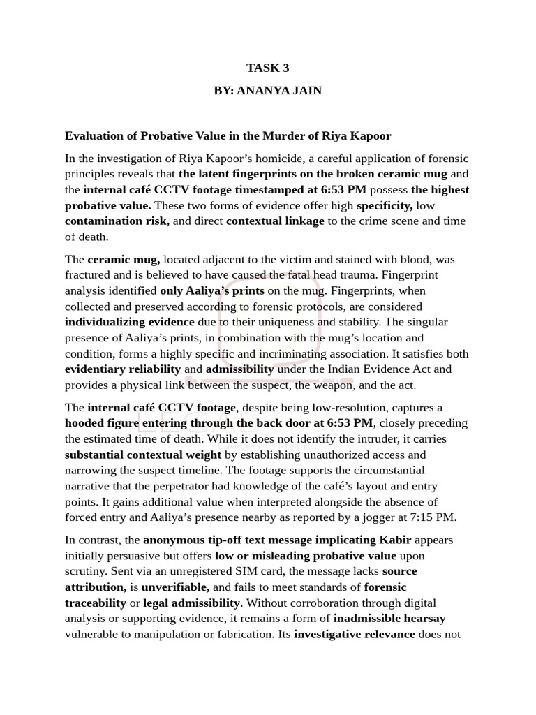Task 3 Forensics by Ananya Jain | PDF | Forensic Science | Fingerprint