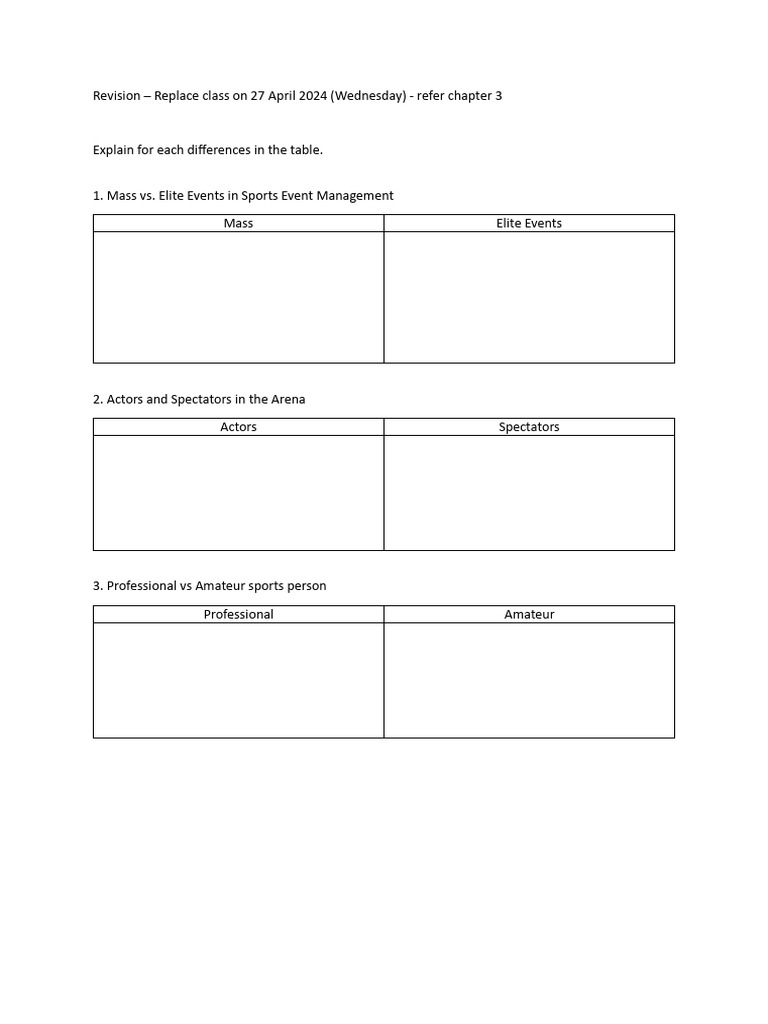 Revision - Replace Class On 27 April 2025 (Sunday) | PDF
