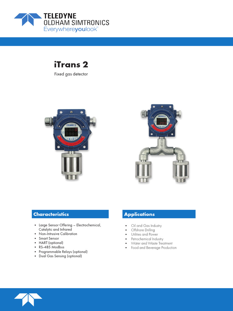 iTrans 2 Fixed Gas Detector Overview | PDF