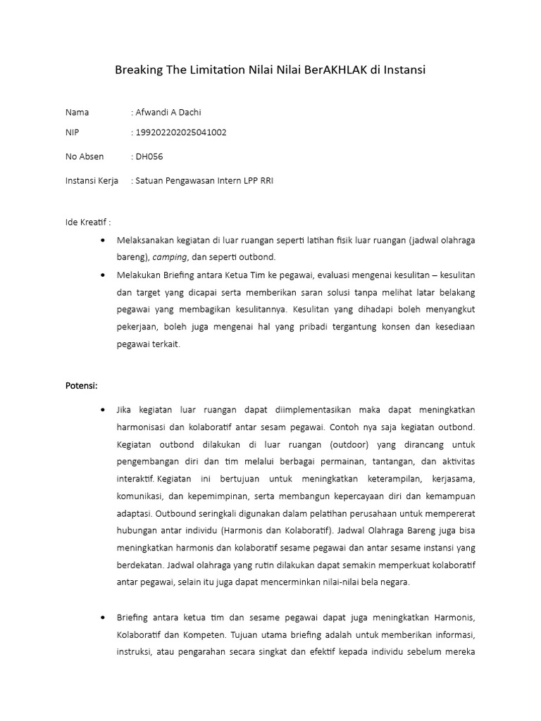 Dh056-Afwandi A Dachi-Spi LPP Rri | PDF