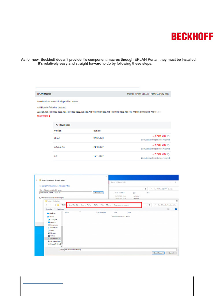 Installing Beckhoff EPLAN Macros Guide | PDF | Directory (Computing ...