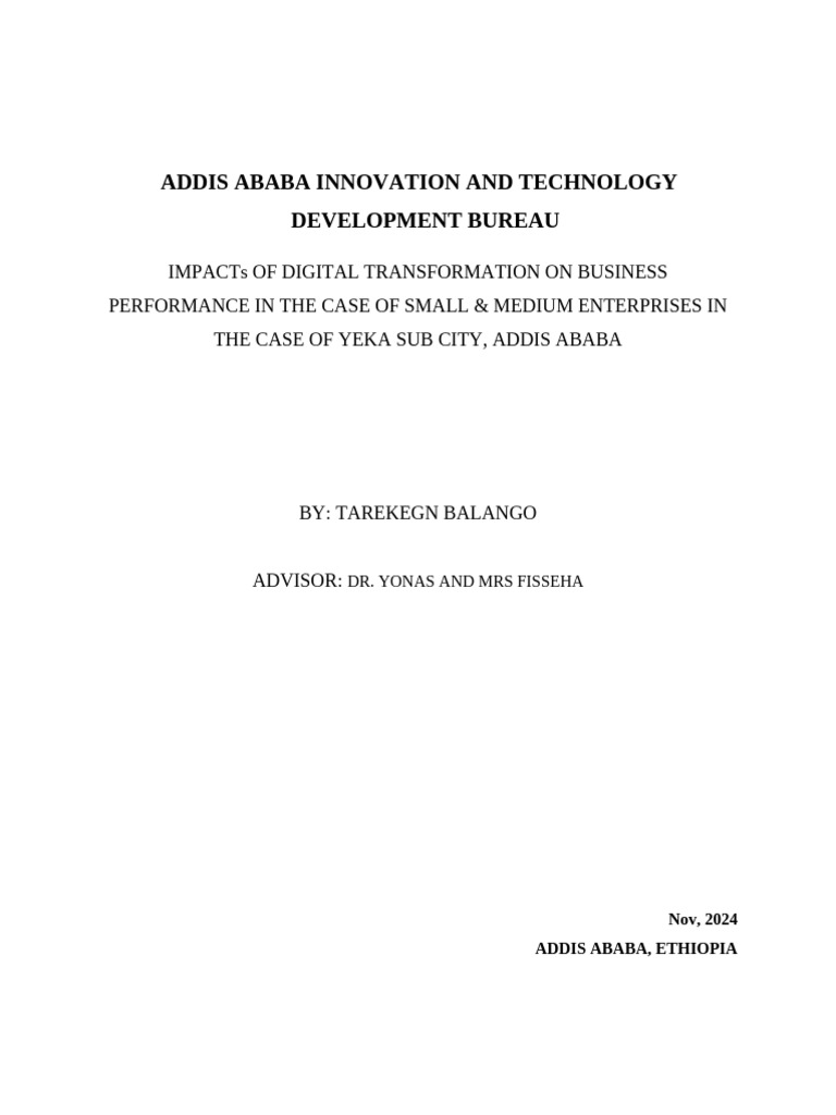 Tarekegn Mini Research | PDF | Internet Of Things | Innovation