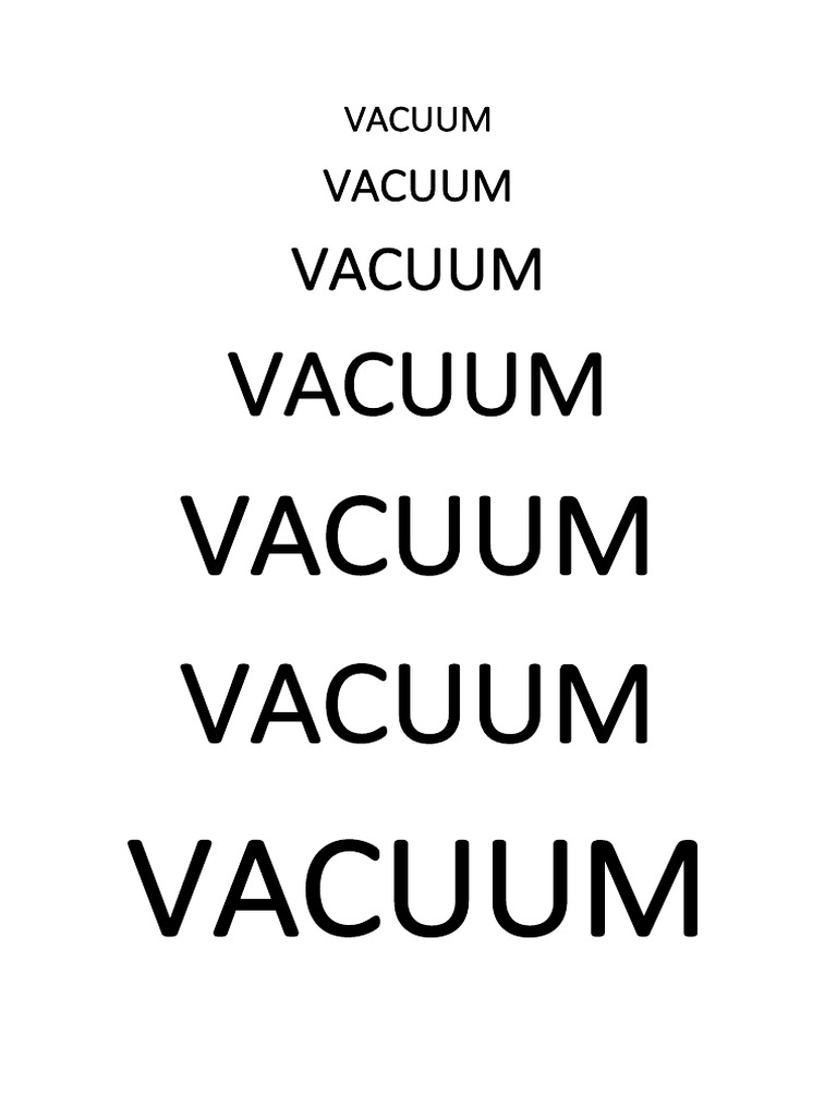 Vacuum | PDF
