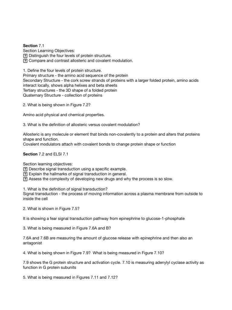 Revised Week 8 HW Write Up | PDF | Proteins | Cell Signaling