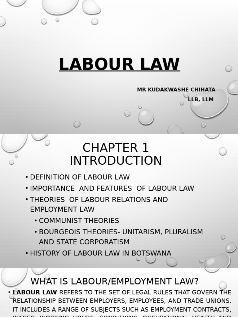 Overview of Botswana's Labour Law | PDF | Labour Law | Employment