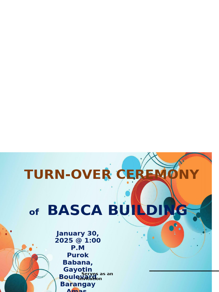New Turn Over Ceremony Program | PDF