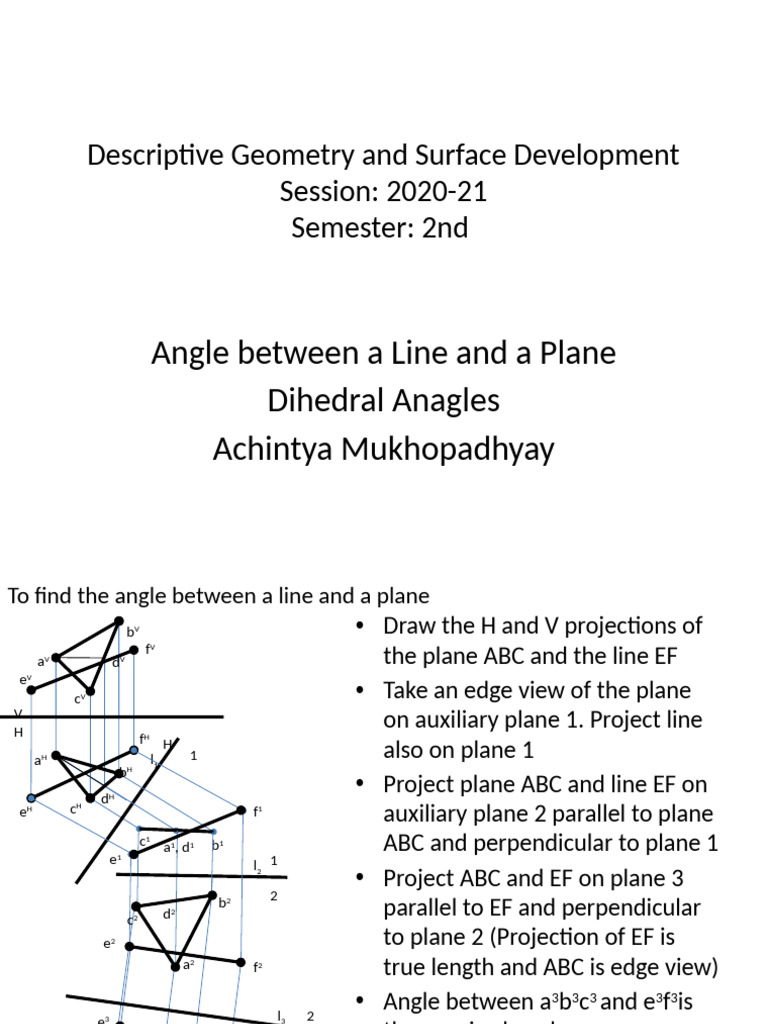 Angle Line PLane Dihedral Angle | PDF | Geometric Measurement | Euclid