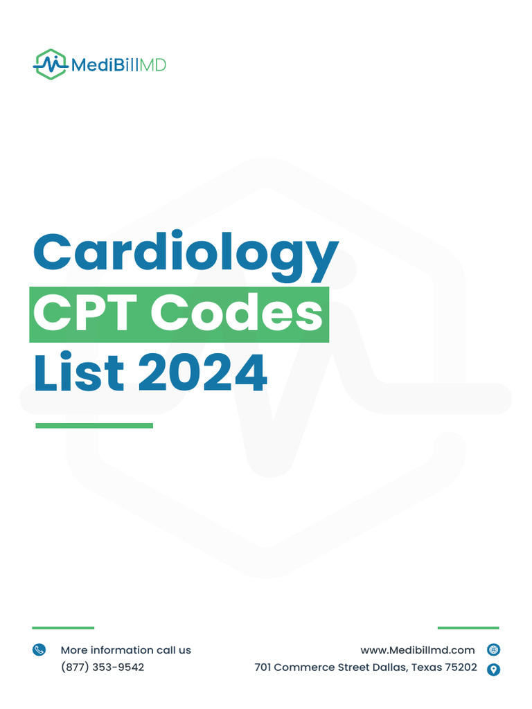 List of Cardiology CPT Codes | PDF | Echocardiography | Heart