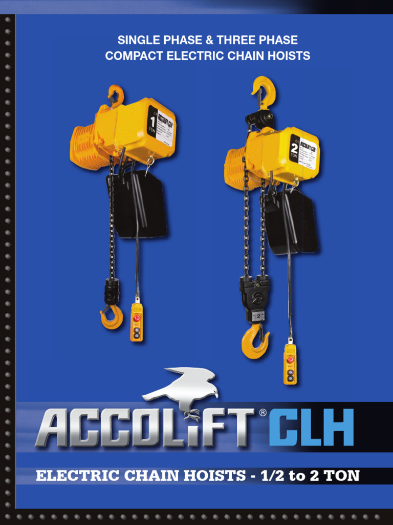 Accolift Electric Chain Hoists Overview | PDF | Car | Motor Vehicle