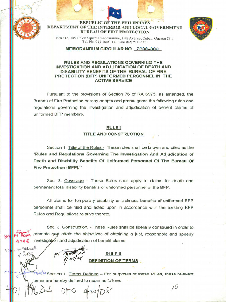 BFP MC-2008-008 | PDF