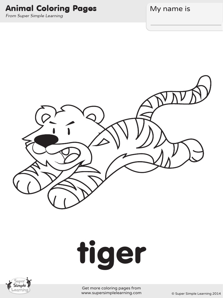 Free Tiger Coloring Pages PDF | PDF
