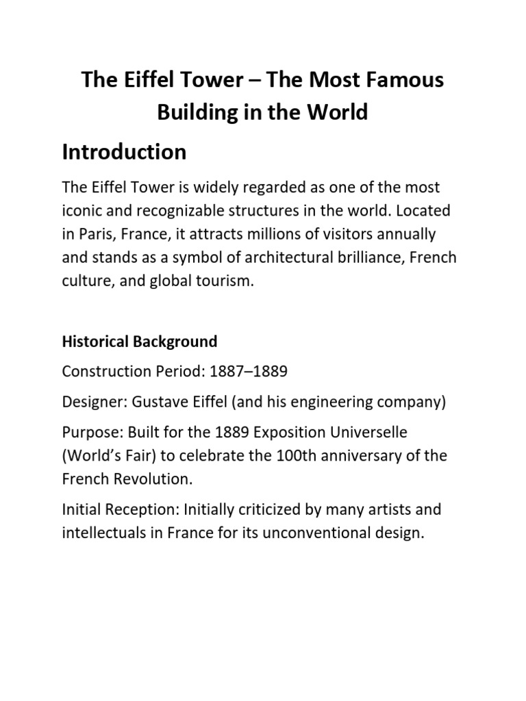 The Eiffel Tower | PDF