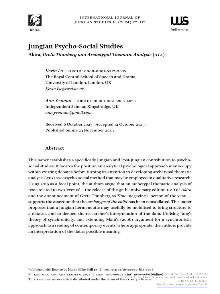 Jungian Analysis of Archetypes in 2019 | PDF | Analytical Psychology ...