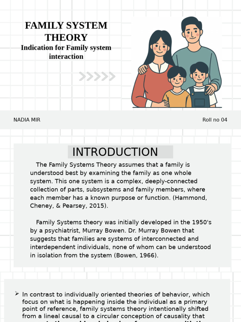 Family System Theory | PDF | System | Conflict Resolution