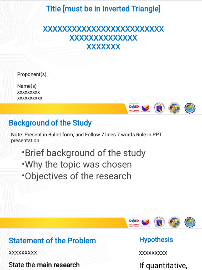 Title Hearing Template For Research | PDF