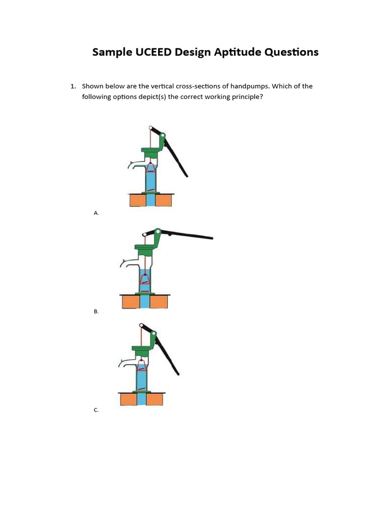 Sample UCEED Design Aptitude Questions | PDF
