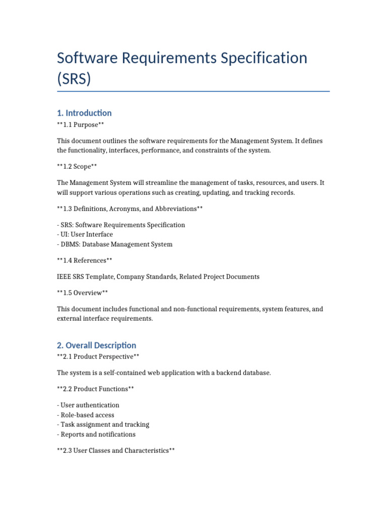 Full Management System Requirements | PDF | Databases | User (Computing)