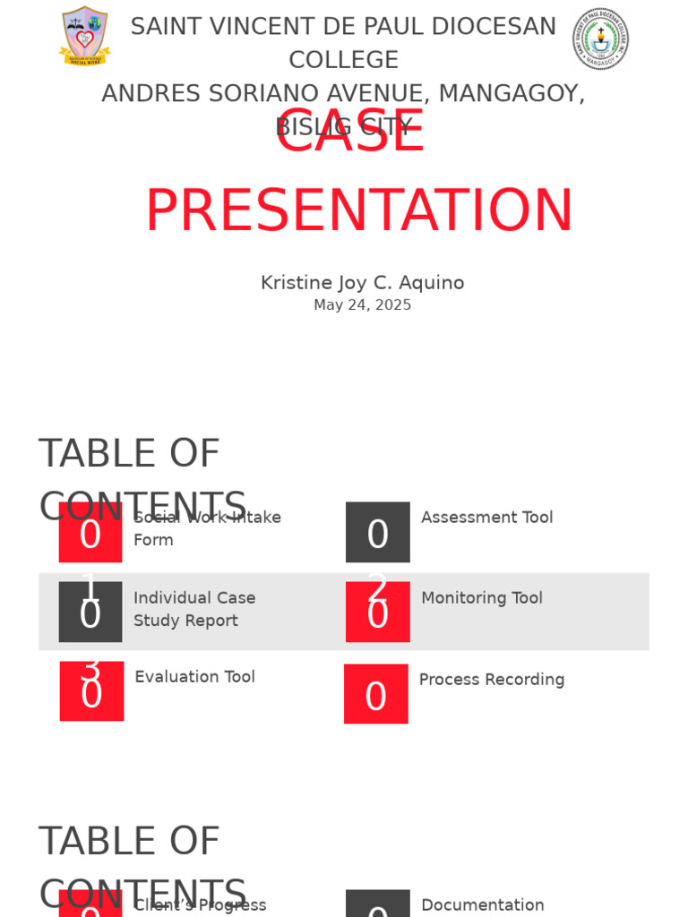 Case Presentation CASEWORK | PDF