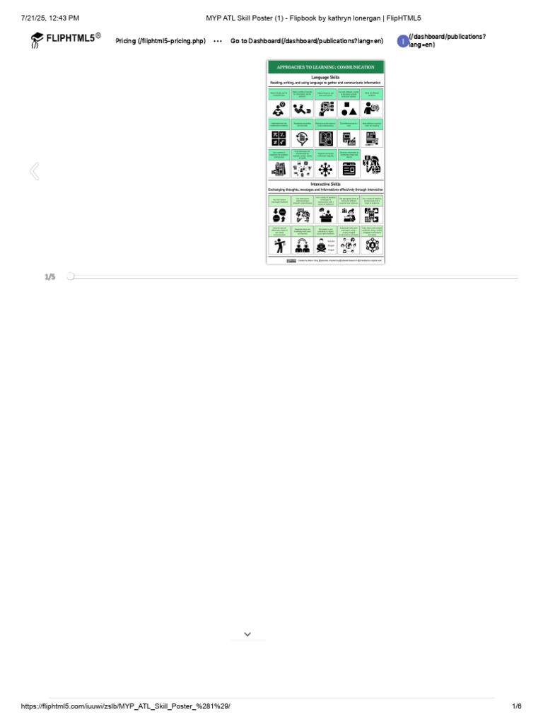 MYP ATL Skill Poster (1) - Flipbook by Kathryn Lonergan - FlipHTML5 | PDF