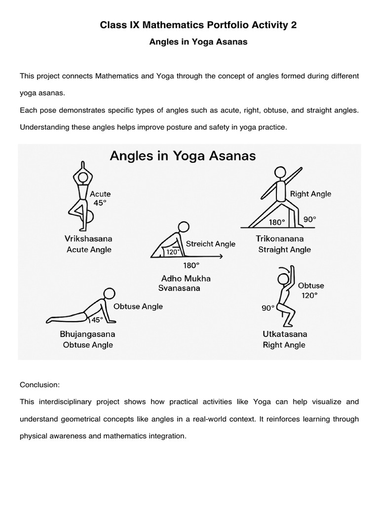 Angles in Yoga Asanas | PDF