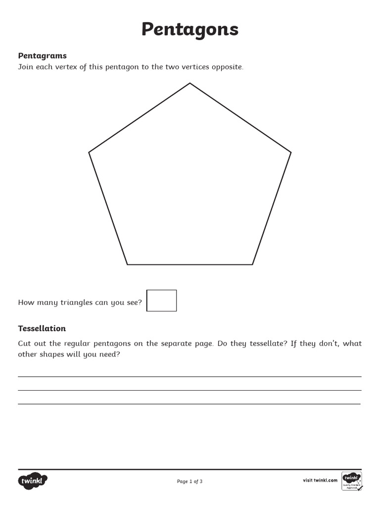 t2 M 4225 Pentagons Maths Investigation Activity Sheet | PDF