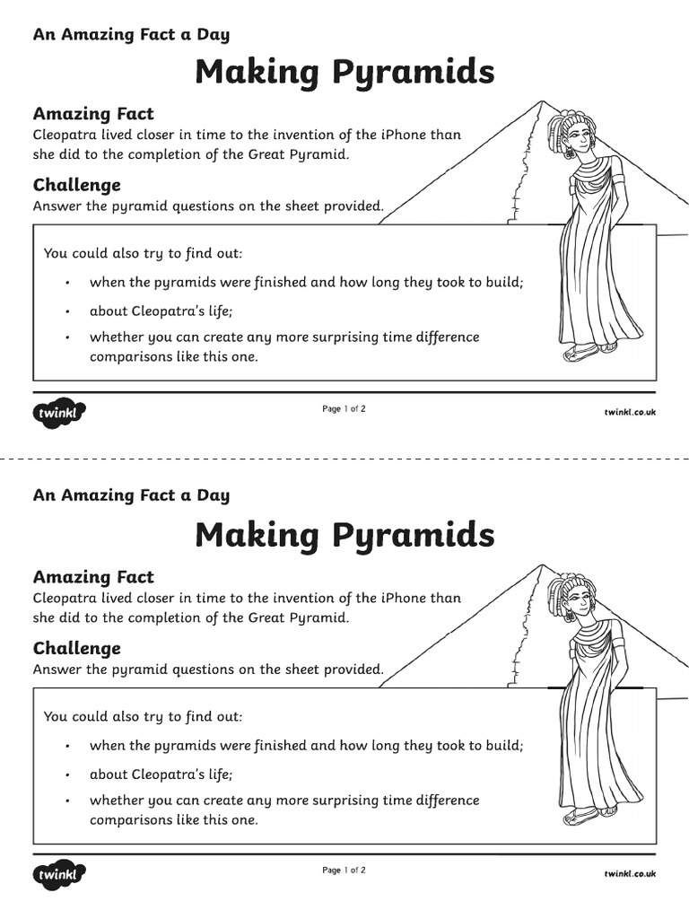 t2 T 313 Making Pyramids Activity Sheet | PDF