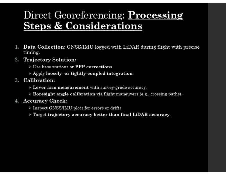Procrssing Steps For Georeferencing | PDF