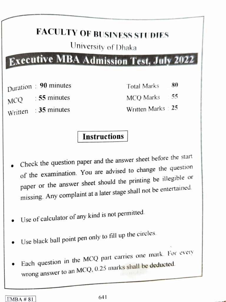 DU EMBA Question July 2022 | PDF | Sustainability | Environmentalism