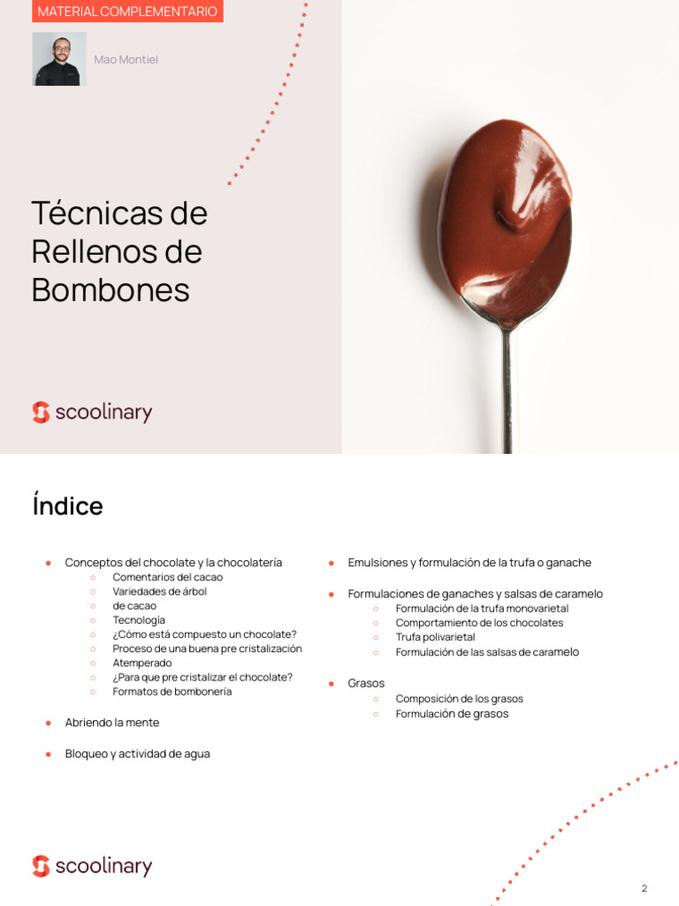 ES Tecnicas de Rellenos de Bombones Material Complementario | PDF | Chocolate | Alimentos