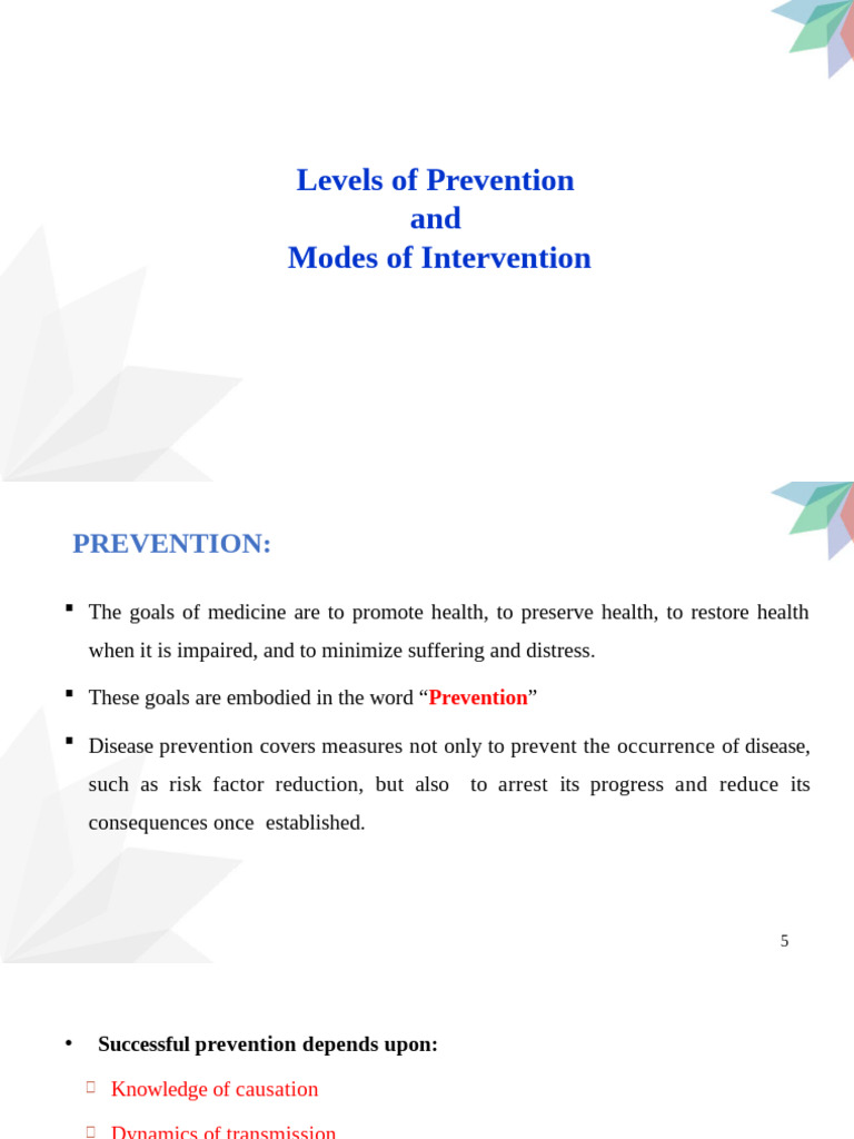 Levels and Types of Prevention | PDF | Preventive Healthcare | Physical ...