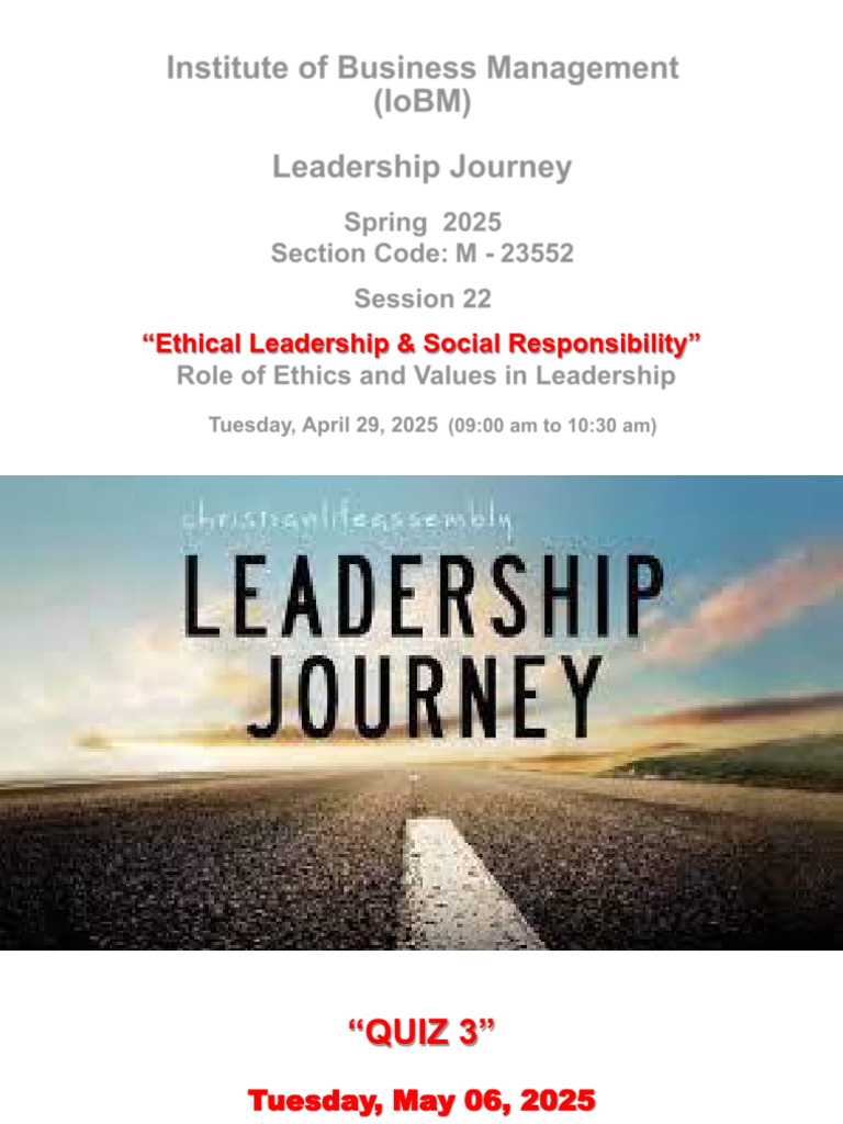 The Role of Ethics and Values in Leadership | PDF | Leadership ...