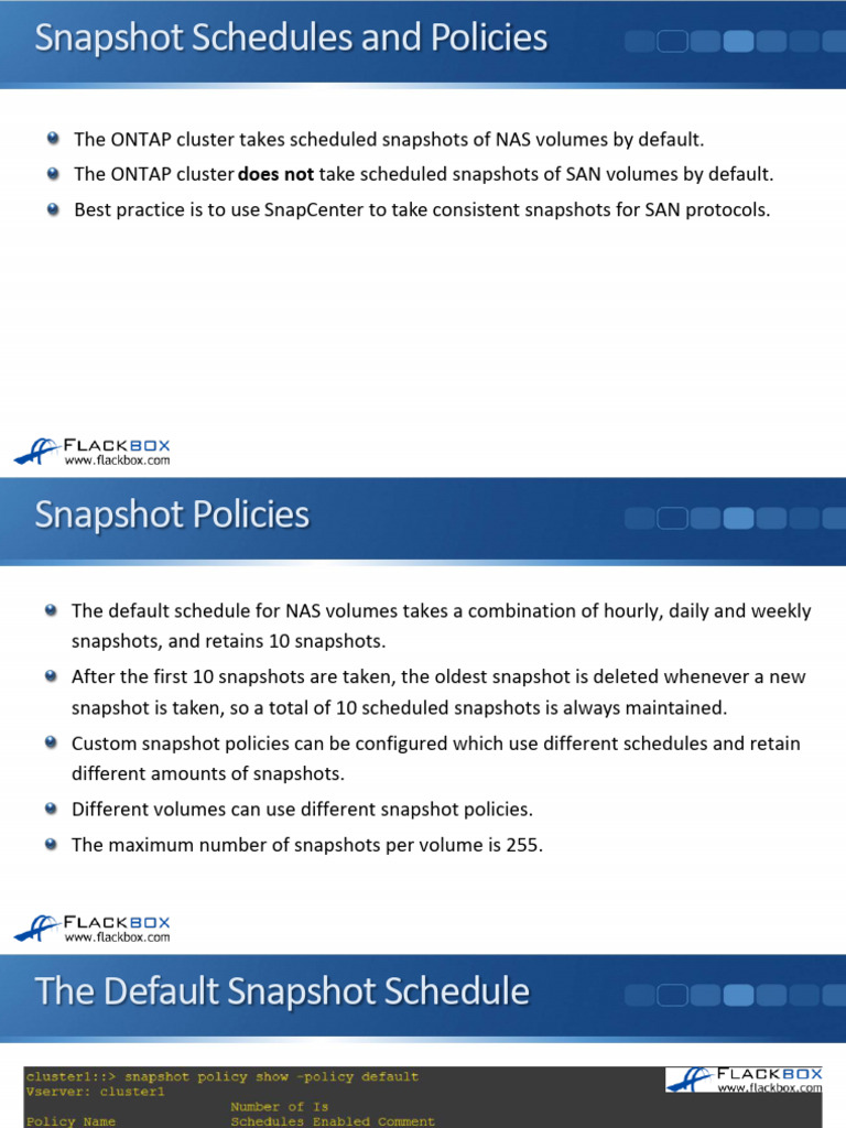 18-04 Snapshot Schedules | PDF | Computer Architecture | Computer ...