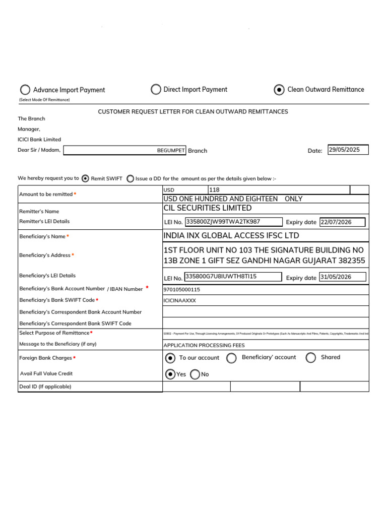 Smart CRL For Outward Remittance | PDF | Banks | Transaction Account