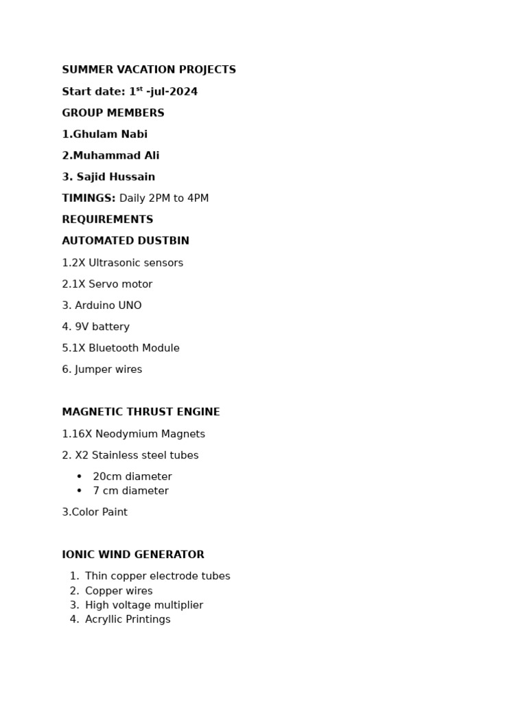 Project Documentations | PDF