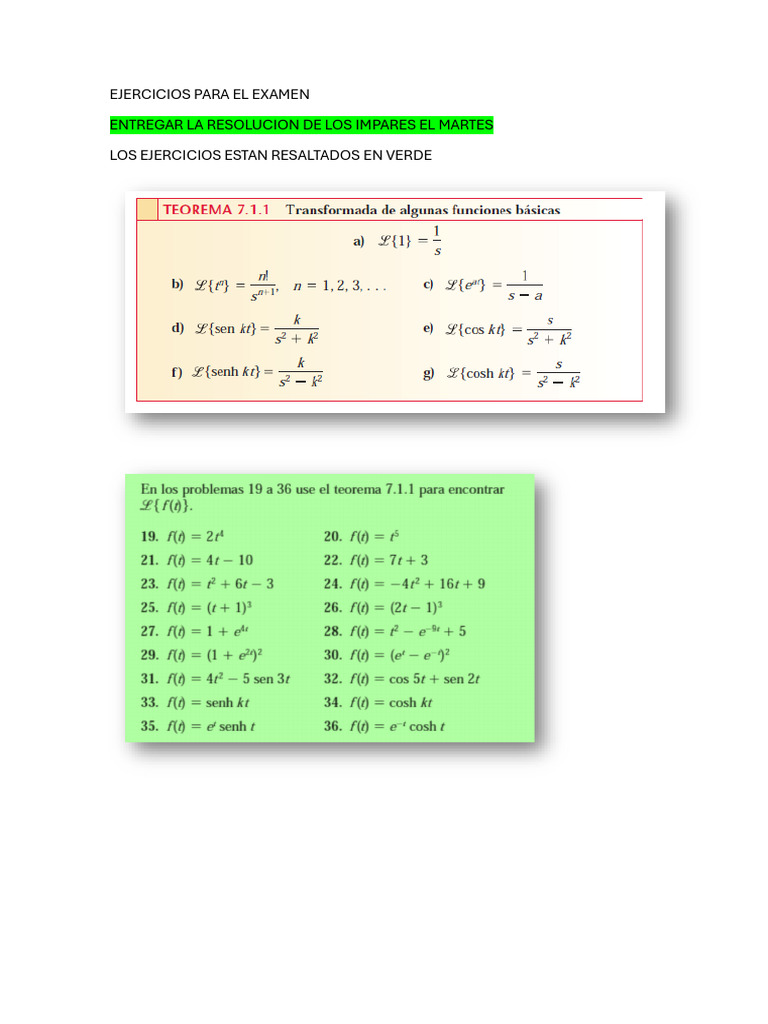 Ejercicios para El Examen Edos | PDF