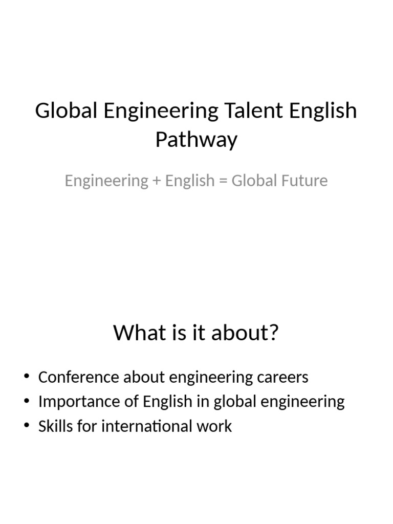 Global Engineering Careers & English Skills | PDF