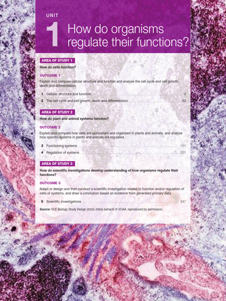 Jacaranda Nature of Biology 1 VCE Units 1 Sixth Edition Outcomes 1 + 2 + 3 | PDF | Cell (Biology ...