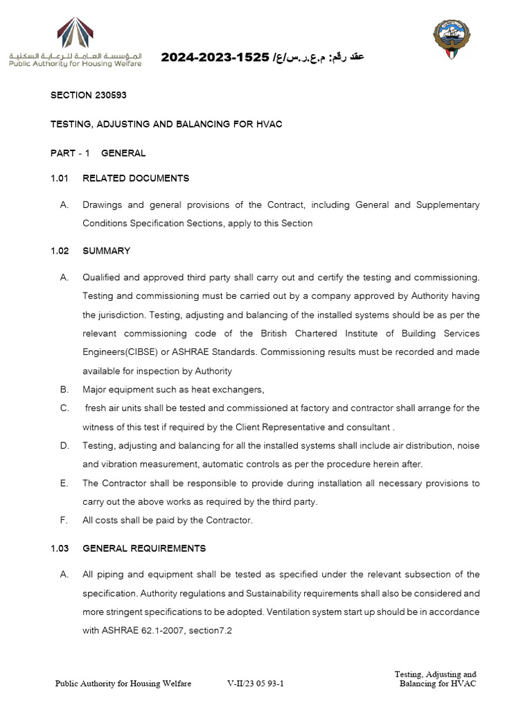 HVAC Testing and Balancing Guidelines | PDF | Duct (Flow) | Sound