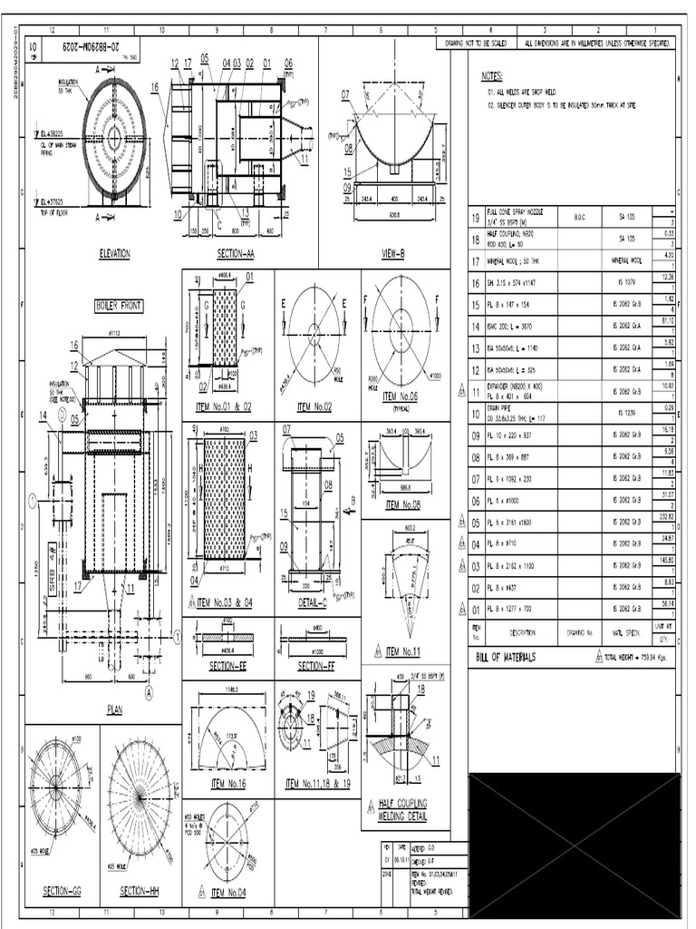 Steam Blowing Silencer Drawing | PDF