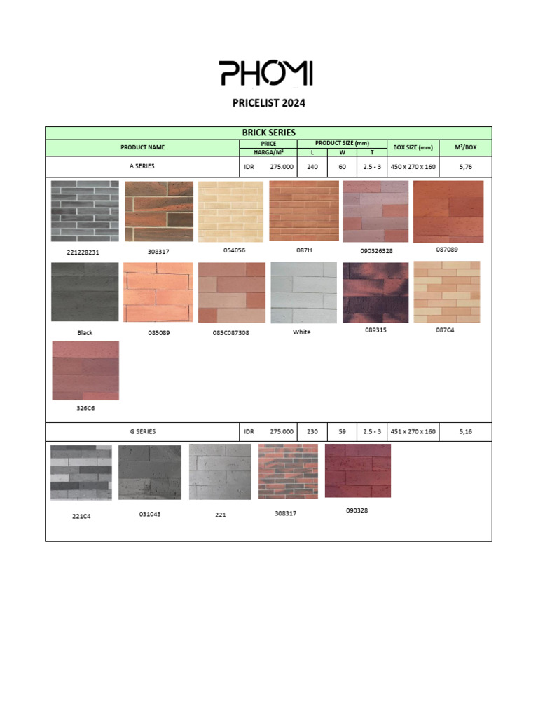 Phomi Pricelist 2024 New | PDF | Secondary Sector Of The Economy ...